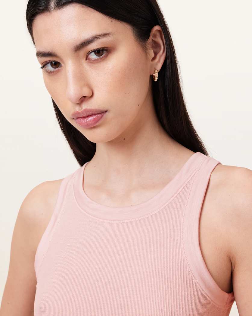 Rina Crew Neck Sleeveless Tank Top MAUVE CHALK PINK | ALLSAINTS US